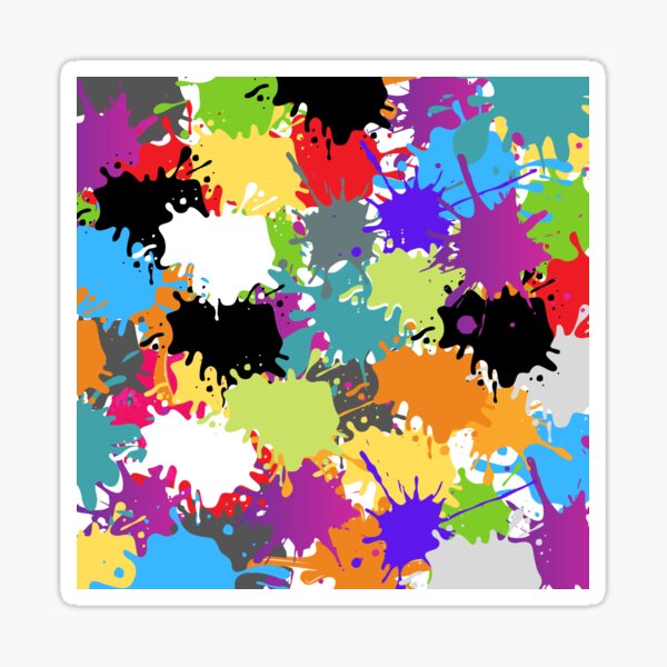 "colourful paint patches" Sticker for Sale by ali456 | Redbubble