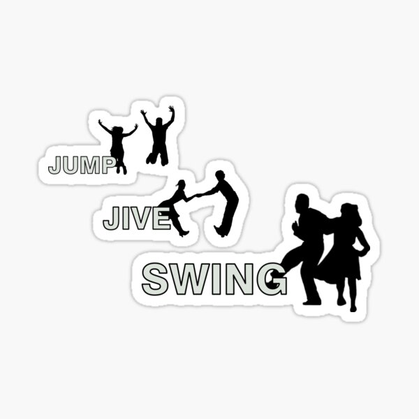 "JUMP, JIVE, SWING DANCE" Sticker for Sale by hop2swing | Redbubble