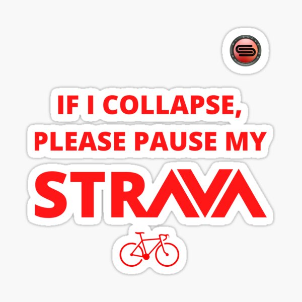 "cyclostock - PAUSE MY STRAVA (red)" Sticker for Sale by cyclostock ...