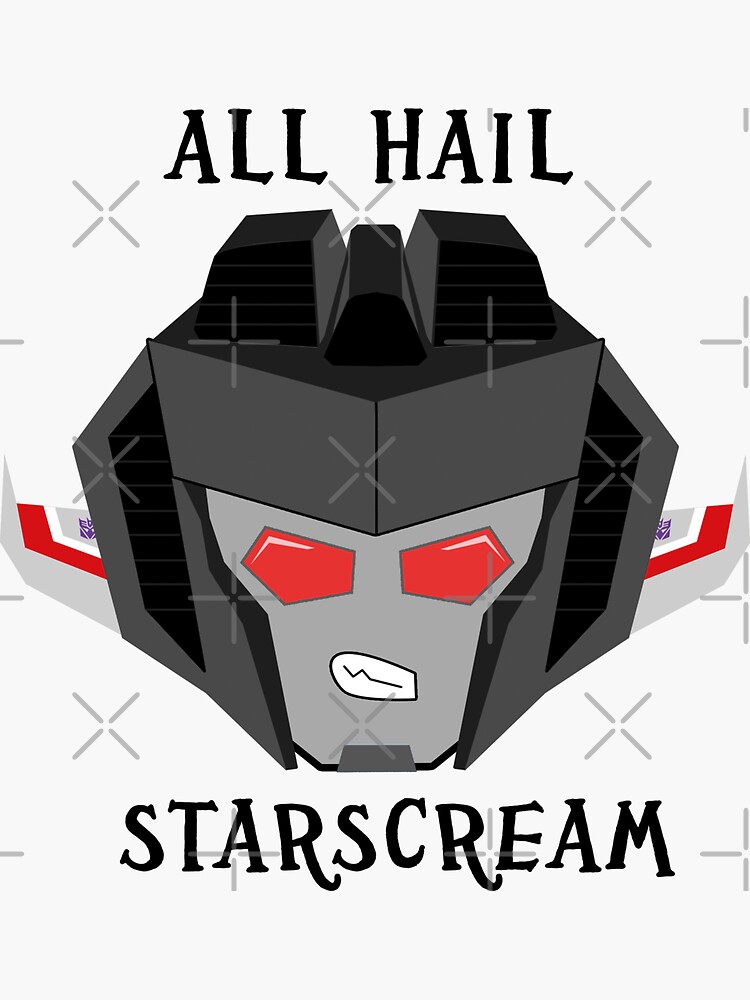 "All Hail - Starscream" Sticker by sunnehshides | Redbubble