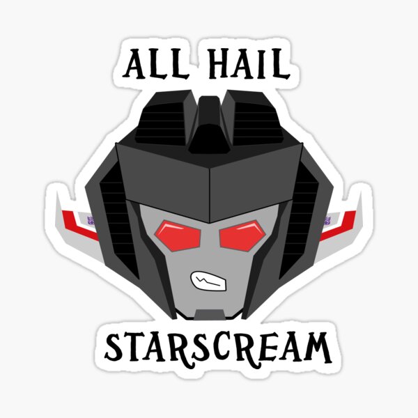 "All Hail - Starscream" Sticker by sunnehshides | Redbubble