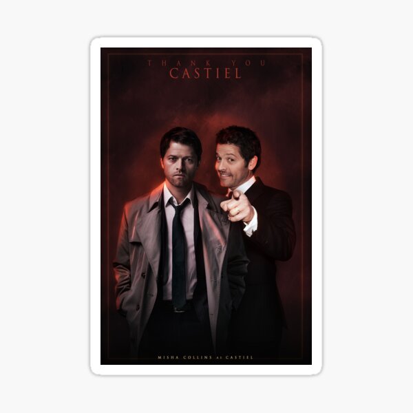 "Thank you CASTIEL" Sticker for Sale by arjunoffl | Redbubble