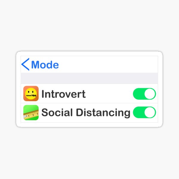 "Introvert Mode" Sticker for Sale by carlomel | Redbubble
