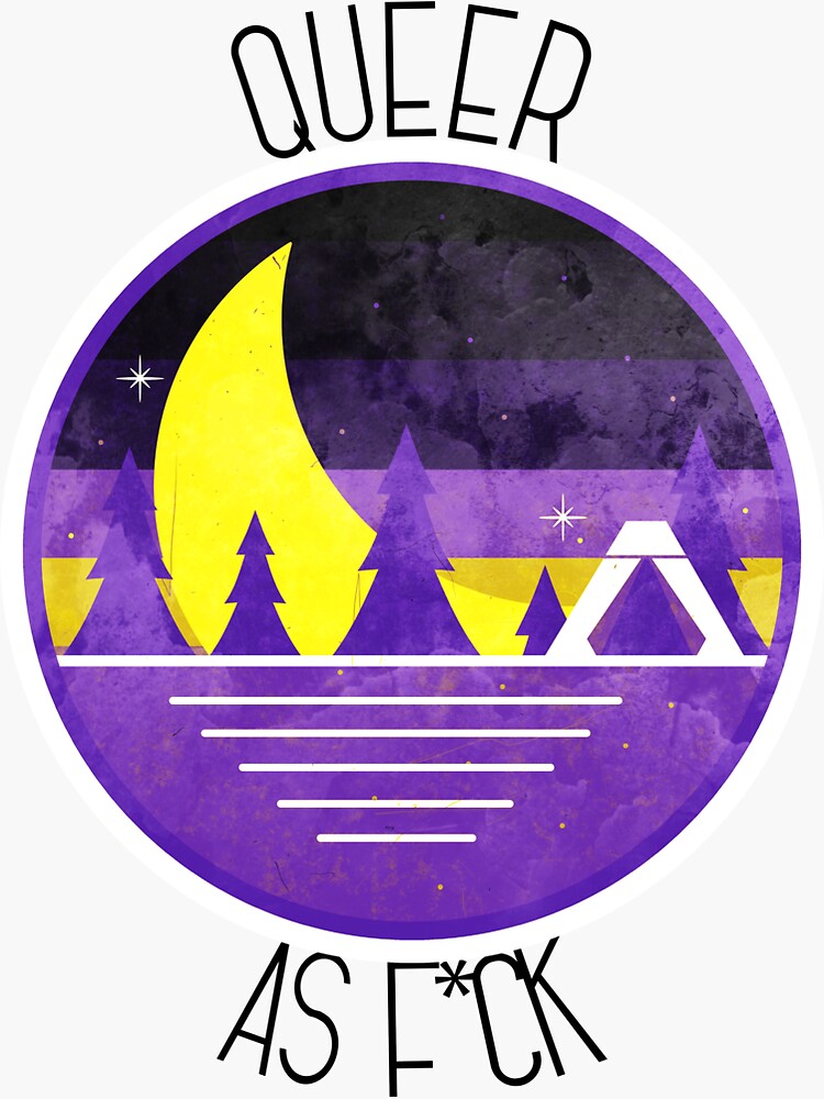 "Queer AF Nature " Sticker by GenderFluiDruid | Redbubble