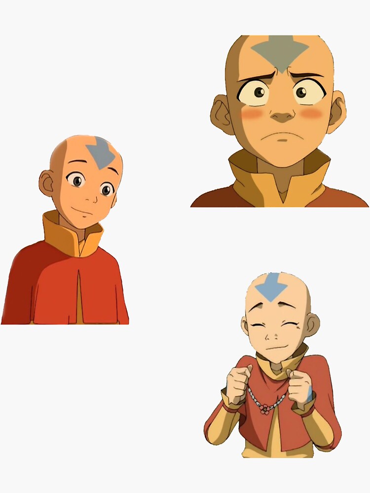 "Avatar Aang sticker pack" Sticker by Ronishalom | Redbubble