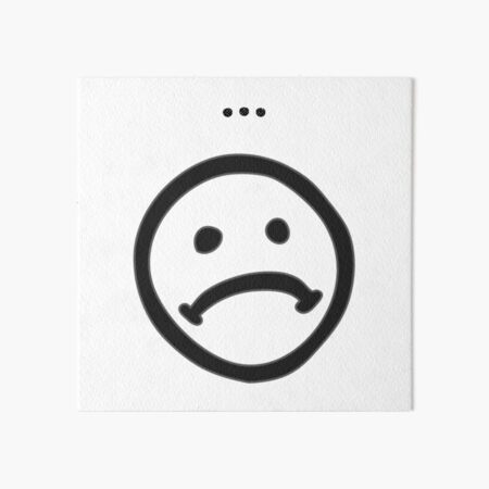 "Dot Dot Dot Sad Face Emoji" Art Board Print by herebeshirts | Redbubble
