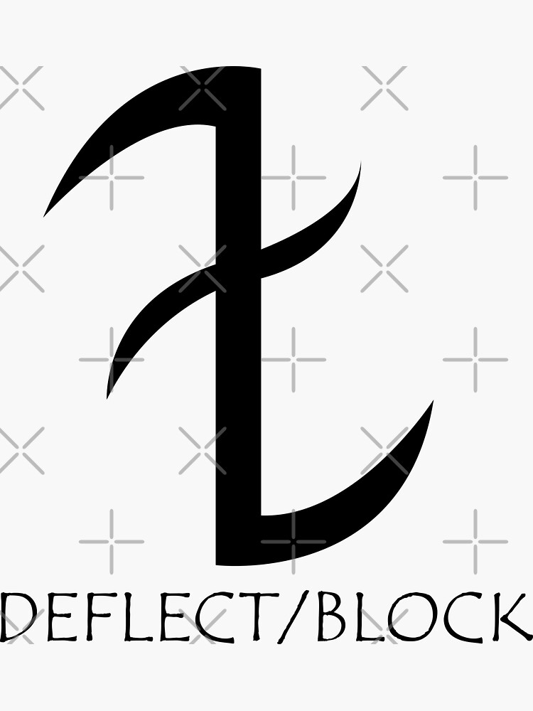 "Shadow hunters deflect / block" Sticker by ranniadesing | Redbubble