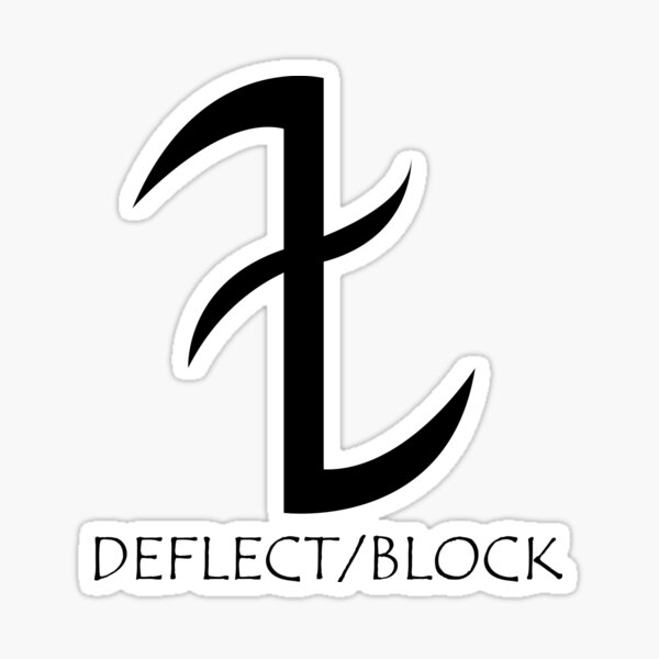 "Shadow hunters deflect / block" Sticker by ranniadesing | Redbubble