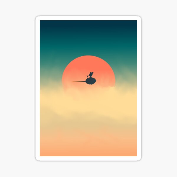 "Flying Nimbus Goku - Dragon Ball - Artwork" Sticker by ArtandDesignI ...