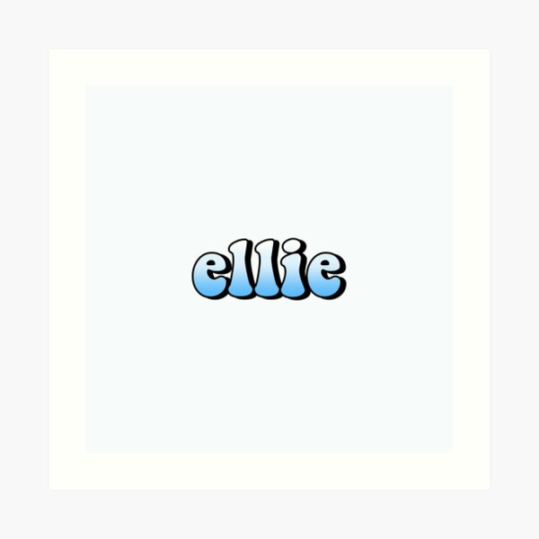 "aesthetic pastel blue gradient ellie name" Art Print for Sale by ...