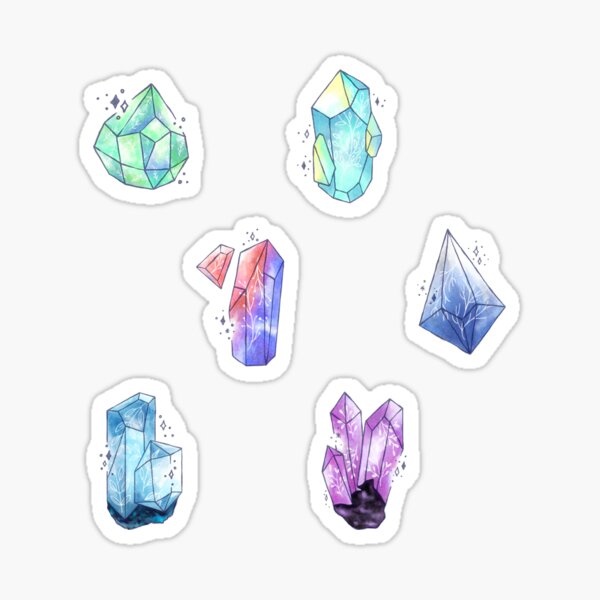 "Cute crystal gemstones sticker pack " Sticker for Sale by Clickforyous ...
