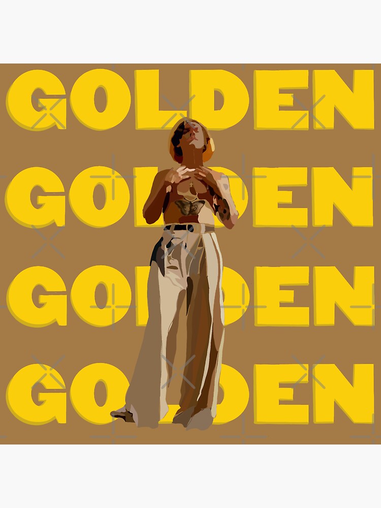 "Harry Styles Golden" Sticker for Sale by samhn19 | Redbubble