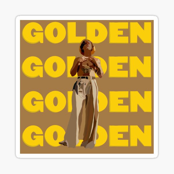 "Harry Styles Golden" Sticker for Sale by samhn19 | Redbubble