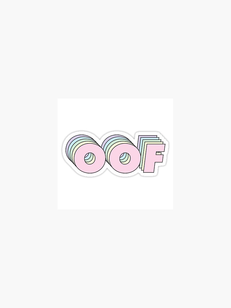 "Pastel OOF" Sticker for Sale by Vividlabs | Redbubble
