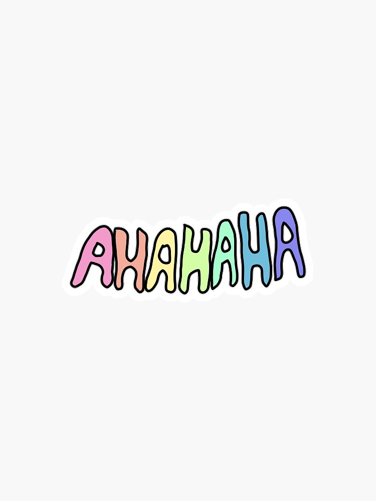 "ahahaha sticker" Sticker for Sale by stickerswowo | Redbubble