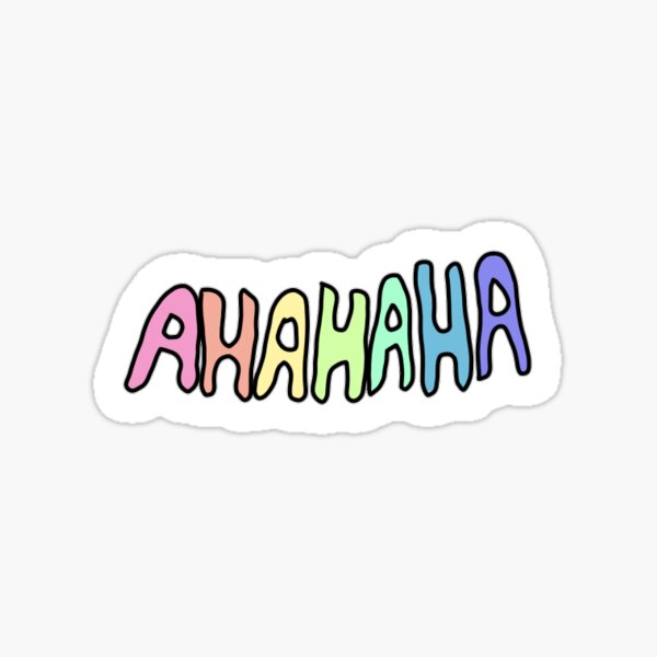 "ahahaha sticker" Sticker for Sale by stickerswowo | Redbubble