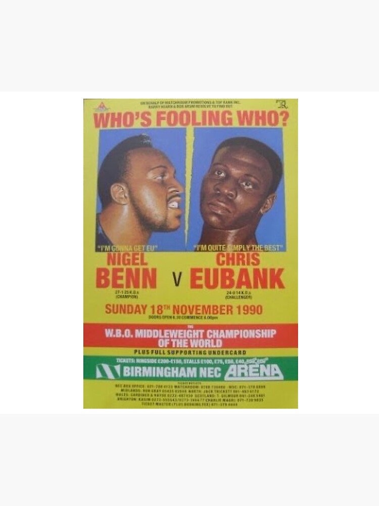 Eubank V Benn Poster By Footydezigns Redbubble