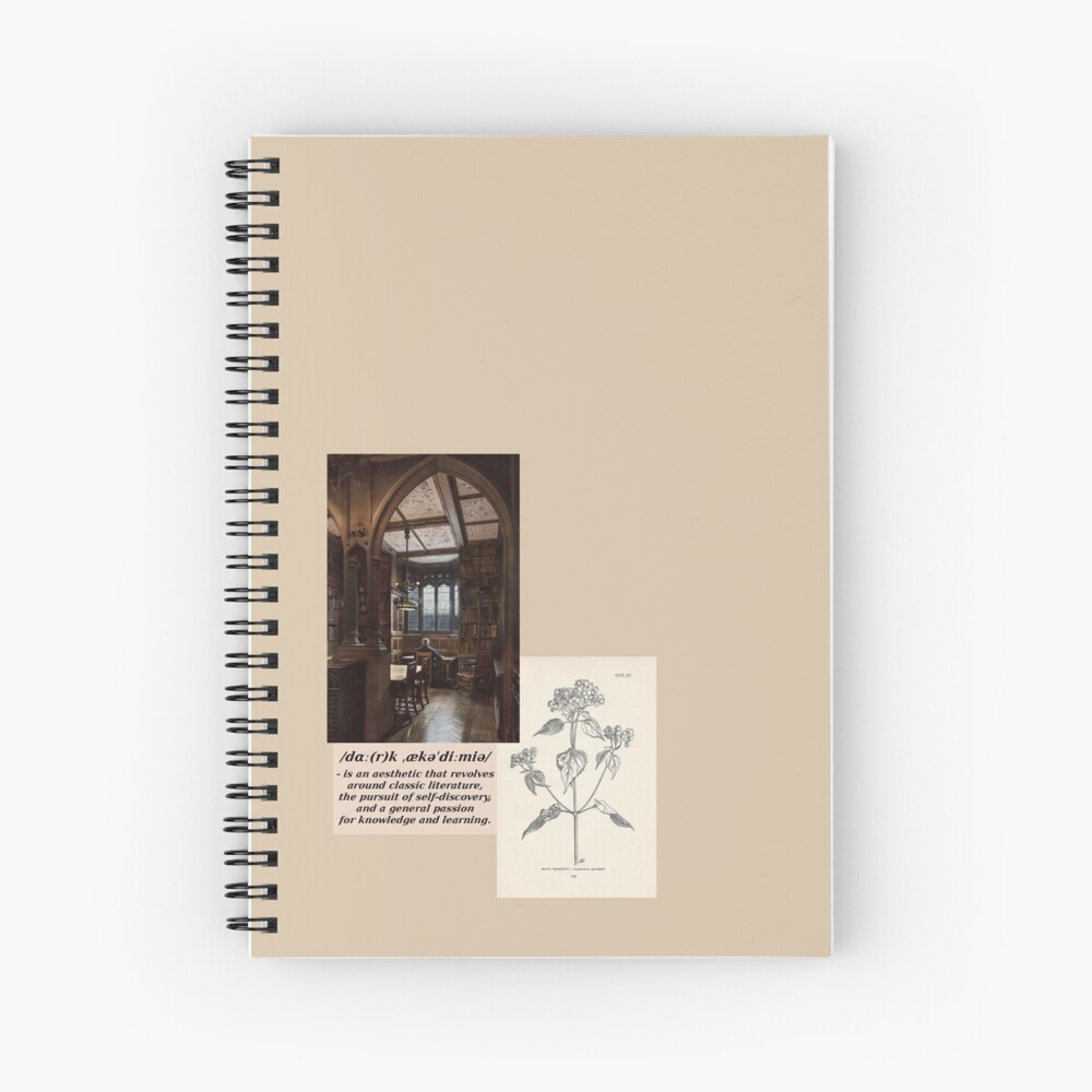 "Dark Academia Aesthetic" Spiral Notebook for Sale by LiZarDMiChaL ...