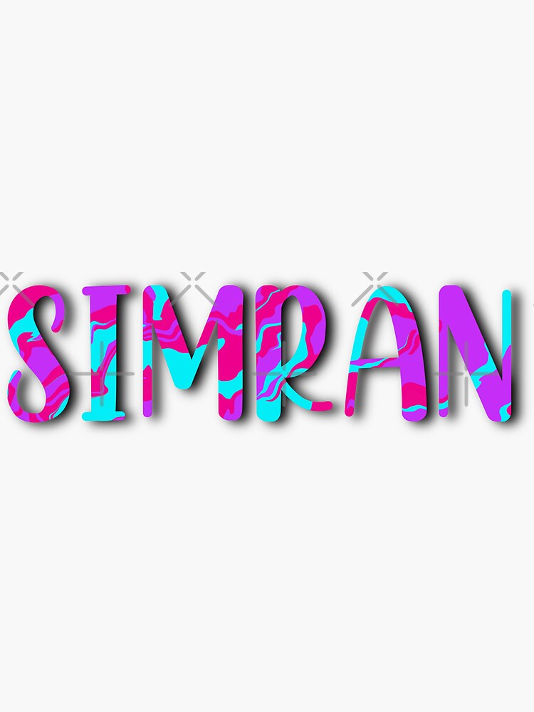 "Simran" Sticker for Sale by dolphin1128 | Redbubble