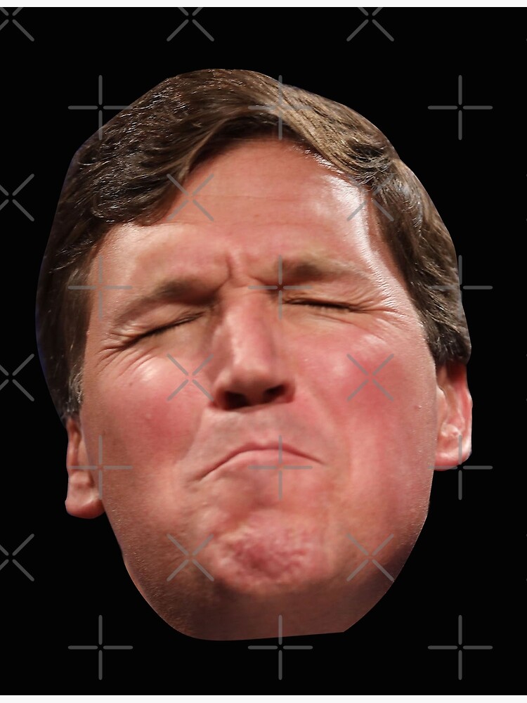 "Tucker Carlson face lips snarl meme" Art Print by marcellaquez | Redbubble