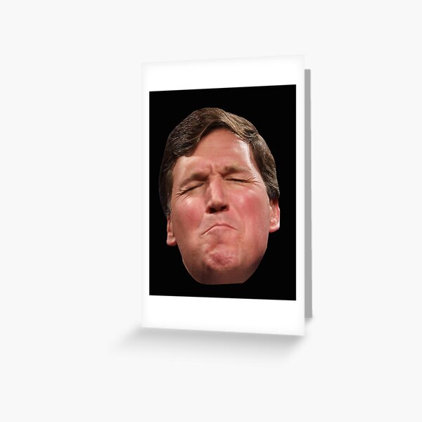 "Tucker Carlson face lips snarl meme" Greeting Card by marcellaquez ...