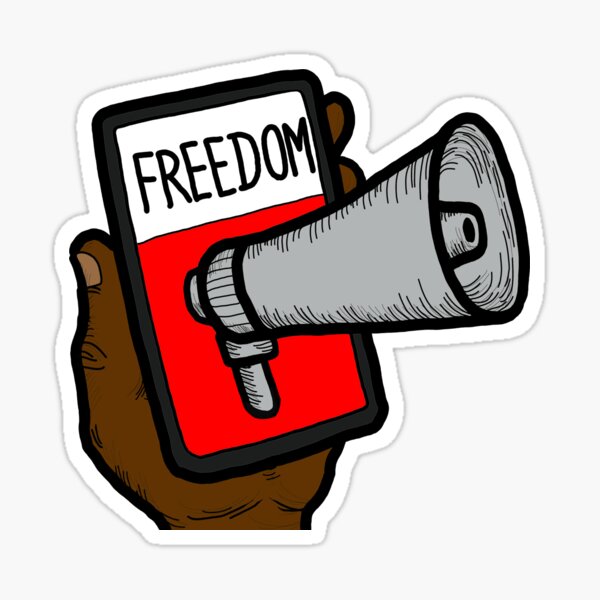 "Freedom of Speech Social Media" Sticker for Sale by Nalidsa | Redbubble