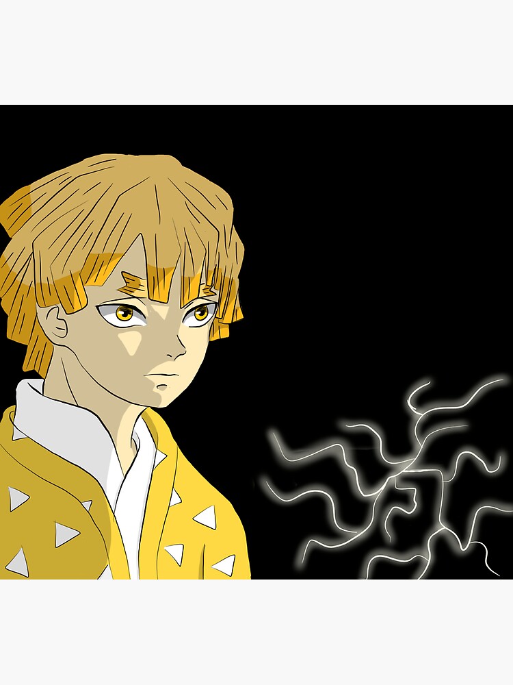 "Zenitsu Agatsuma lightning breath" Sticker by Vannag | Redbubble