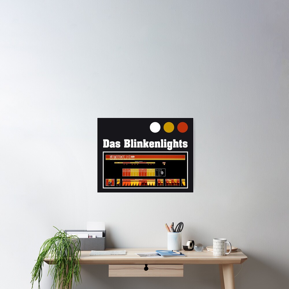"Retro Vintage Computer - PDP-8 - Das Blinkenlights" Poster von jdteehan | Redbubble