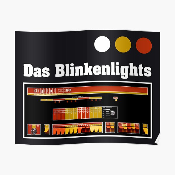 "Retro Vintage Computer - PDP-8 - Das Blinkenlights" Poster von ...