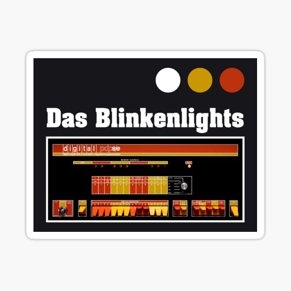 "Retro Vintage Computer – PDP-8 – Das Blinkenlights" Sticker for Sale ...