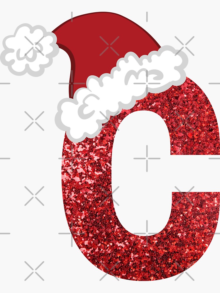 "Sparkly Christmas Letter C" Sticker for Sale by LiveAndGlow | Redbubble