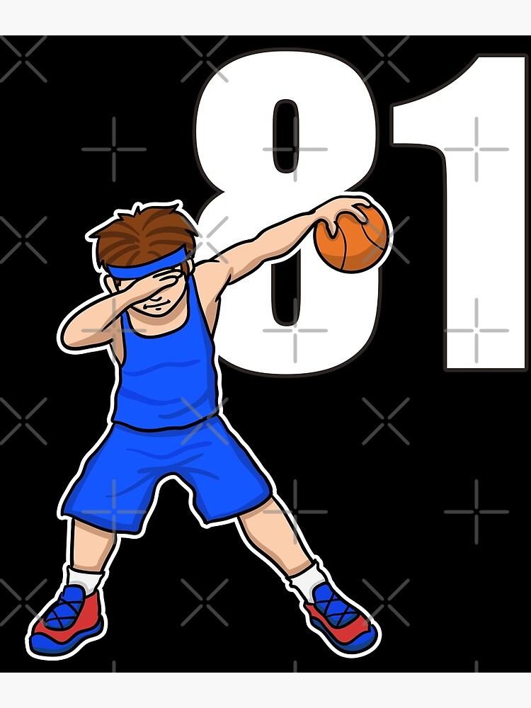 "Basketballer Basketball Player Baller Number 81 Blue Team School ...