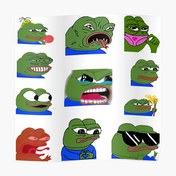 "Pepe The Frog Meme Pack " Poster for Sale by MemeYourLife | Redbubble