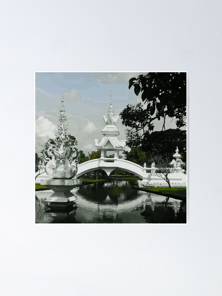"White temple Chiang Rai" Poster for Sale by Jaykarot | Redbubble