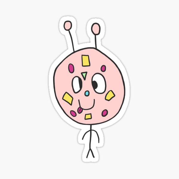 "Alien Cookie Face" Sticker for Sale by KungFuton | Redbubble