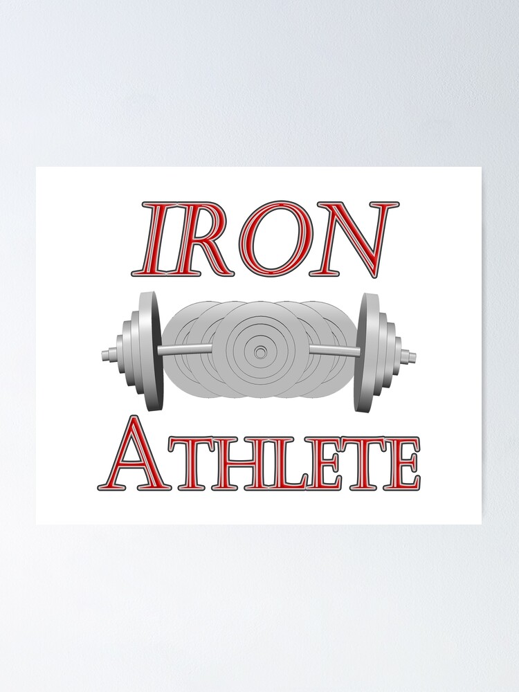 "Bodybuilding Bent Weight Bar Iron Athlete" Poster for Sale by ...
