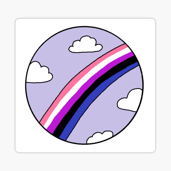 "LGBTQ+ Gender Fluid Rainbow Flag" Sticker for Sale by AsterismosArt ...