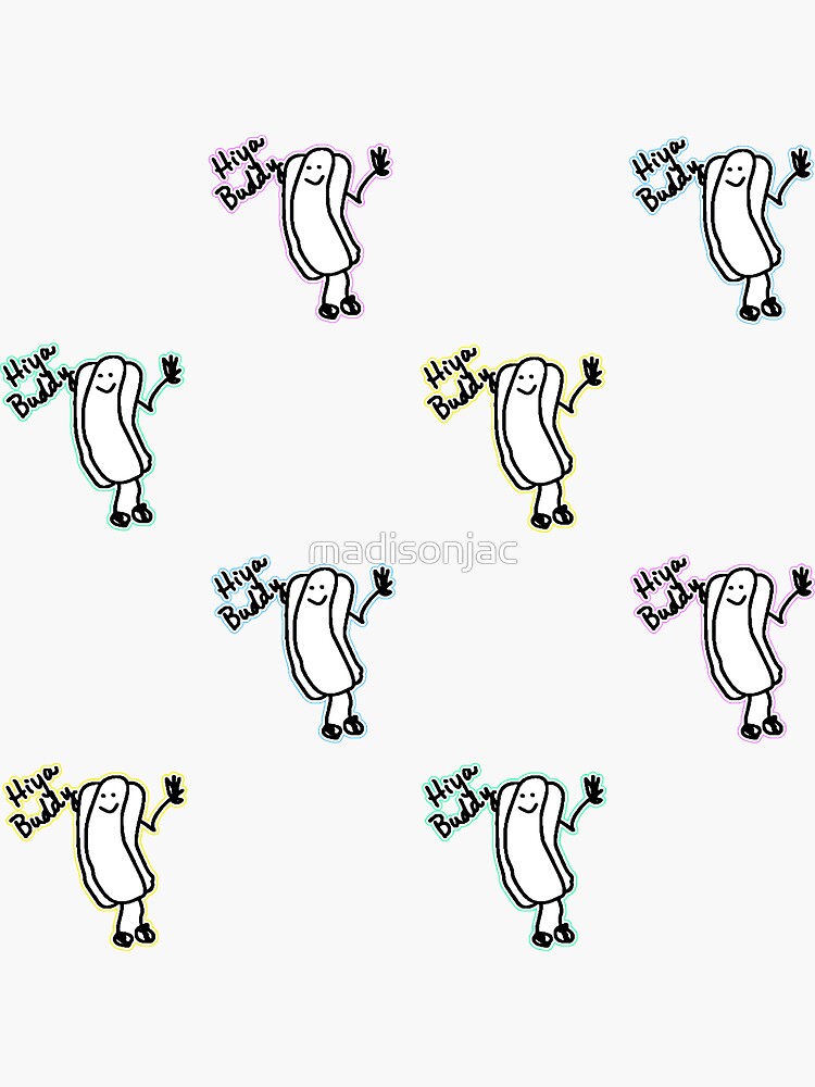 "The Office Hiya Buddy Hotdog Print" Sticker for Sale by madisonjac ...