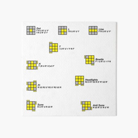 "2 Look OLL Algorithms" Art Board Print for Sale by dezanli | Redbubble