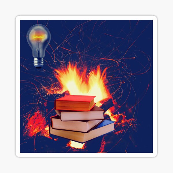 "INCENDIARY Collage Art Metal Print" Sticker for Sale by mistivelvet ...