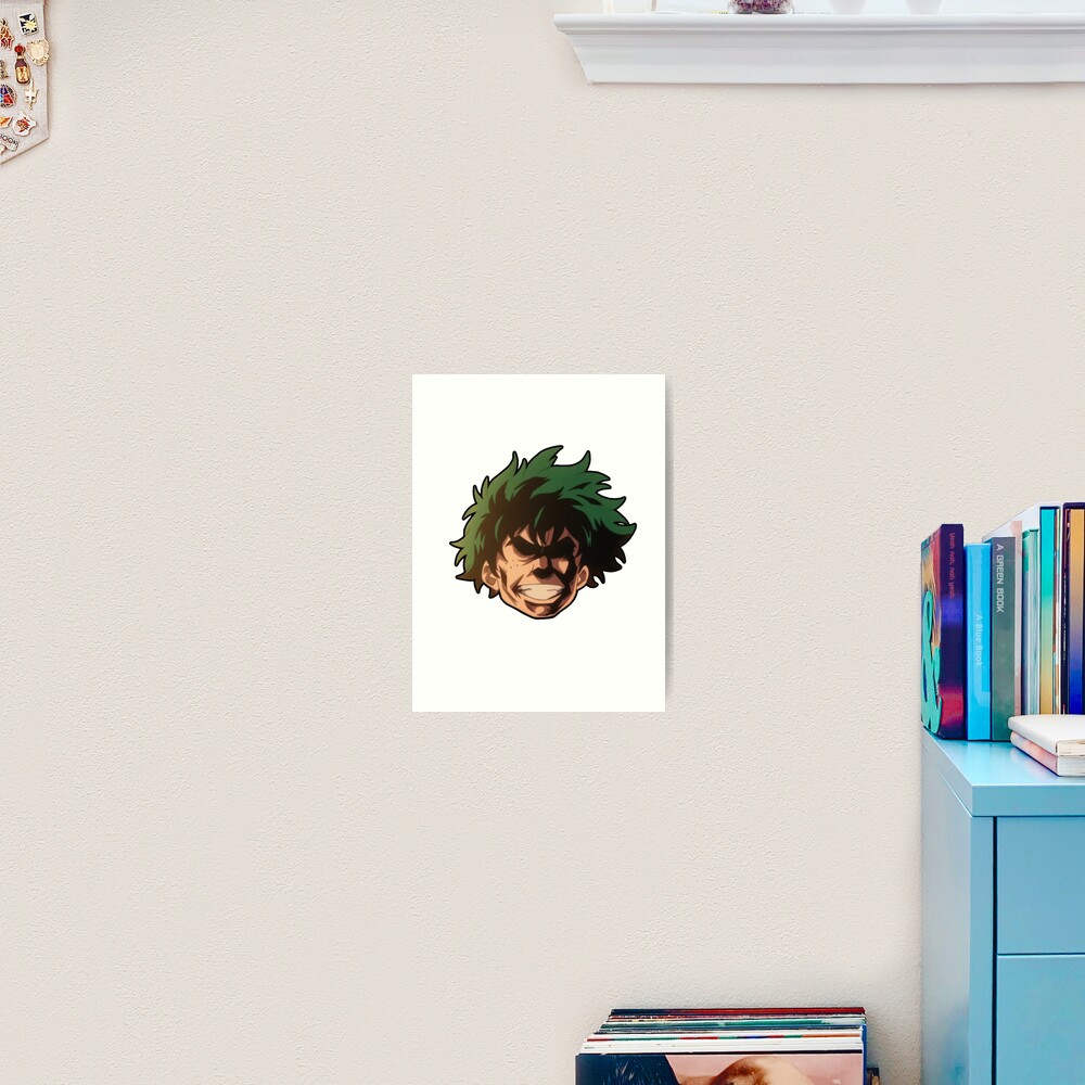"Deku All Might face MHA BNHA" Art Print by denwchoo | Redbubble