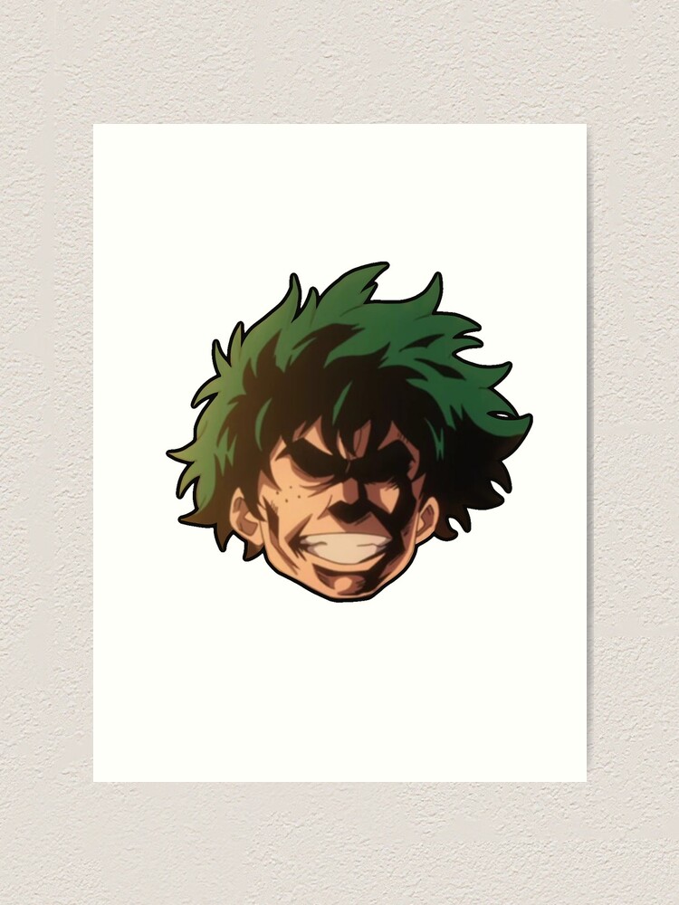 "Deku All Might face MHA BNHA" Art Print by denwchoo | Redbubble