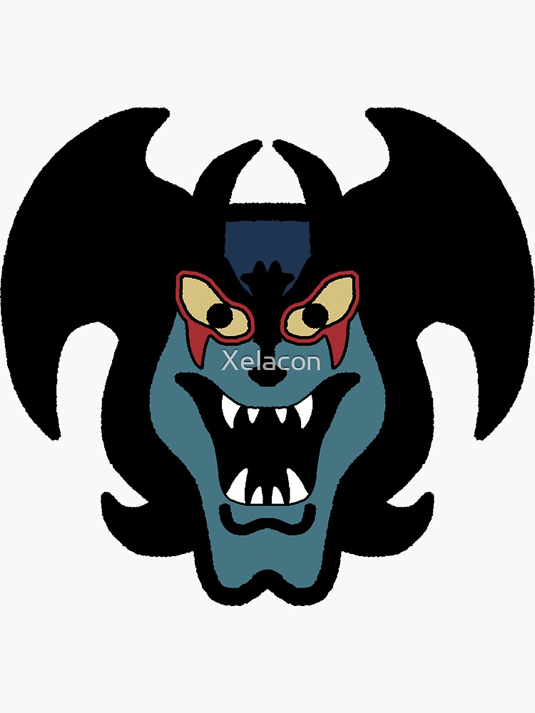 "Devilman head - 1972 Anime coloration" Sticker by Xelacon | Redbubble