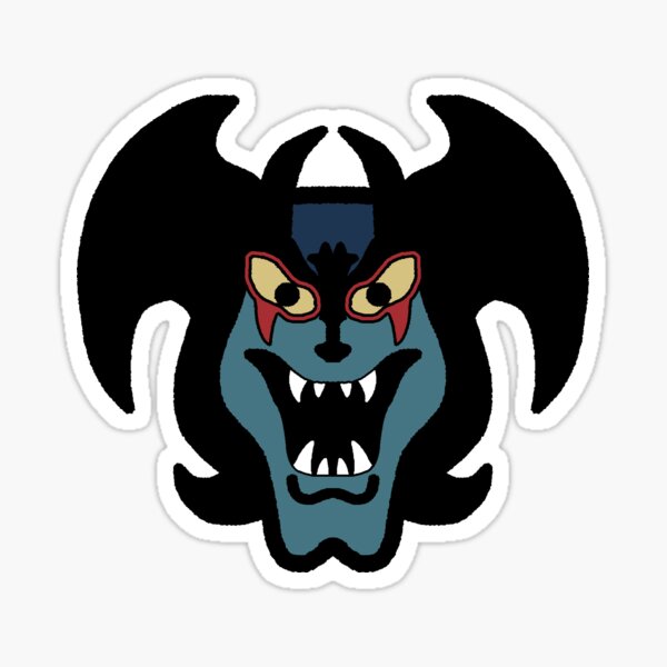 "Devilman head - 1972 Anime coloration" Sticker by Xelacon | Redbubble