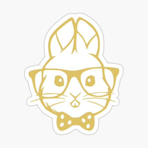 "Smart Bunny" Sticker for Sale by Sinfamous | Redbubble