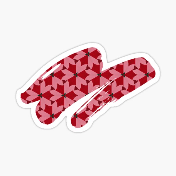 "Cloverfield Seamless Tessellation Pattern (Red Variation)" Sticker by ...