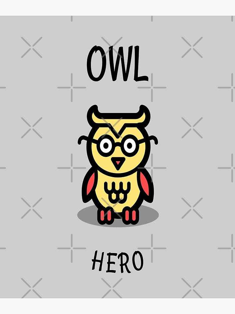"Cute Yellow Owl Hero " Poster for Sale by RAApparel | Redbubble
