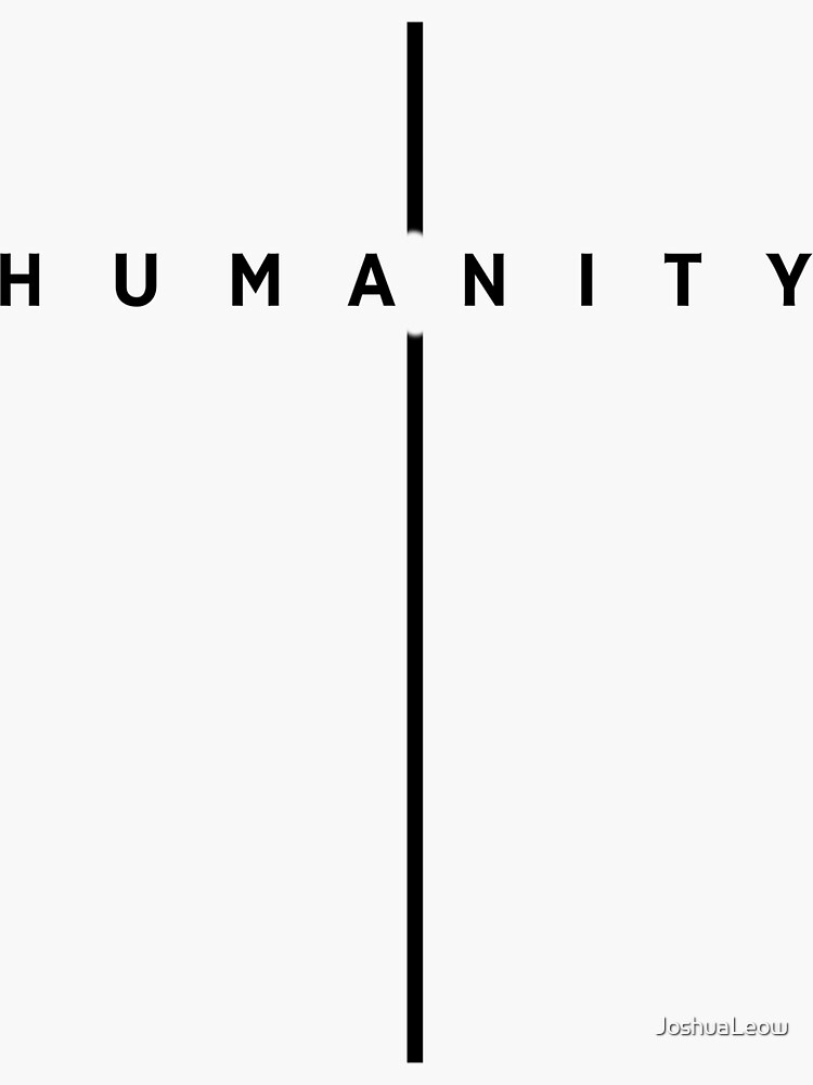"Humanity cross design (black)" Sticker by JoshuaLeow | Redbubble