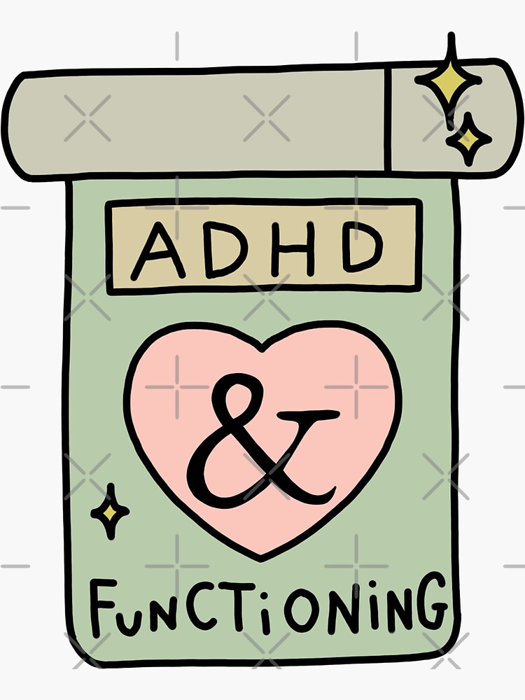 "ADHD" Sticker for Sale by mrek068 | Redbubble