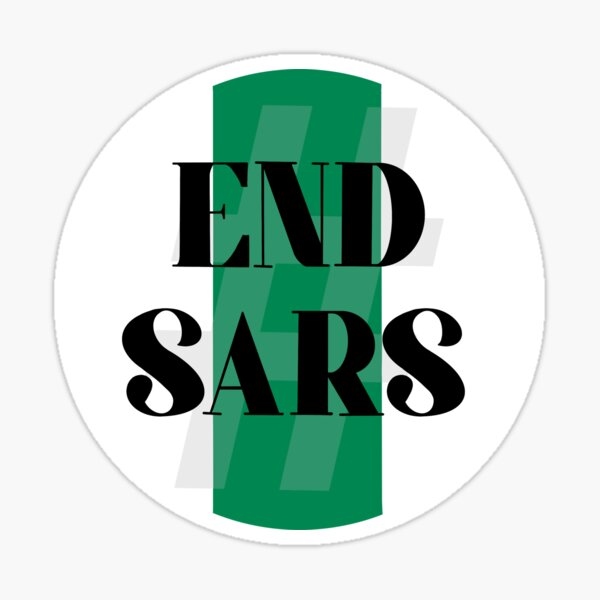 "END SARS" Sticker by cassis5 | Redbubble